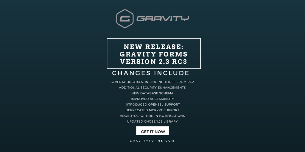 Gravity Forms v2.3 RC3 Released - Gravity Forms
