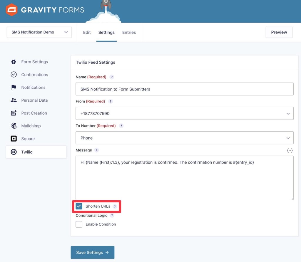How to Send WordPress SMS Form Notifications (Text Messages)