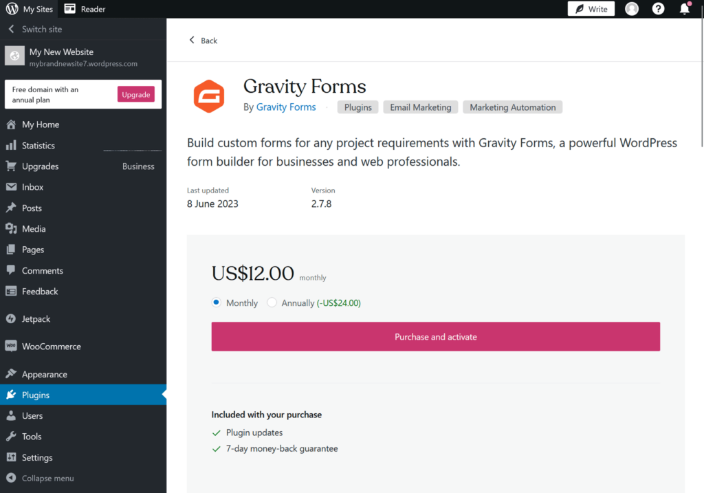 Integrating WordPress.com with Gravity Forms | Gravity Blog