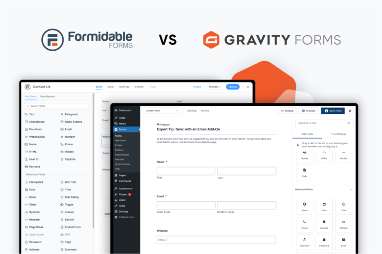 Formidable Forms vs Gravity Forms: A Full Comparison