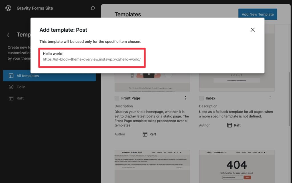 Intro to WordPress Templates and Template Parts in the Site Editor