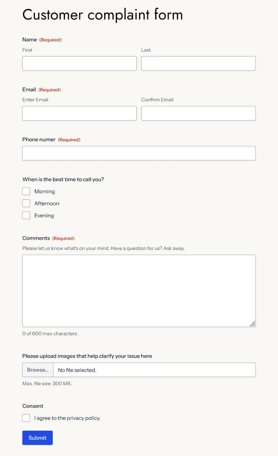 Starter Guide: How to Create a Customer Complaint Form - Gravity Forms