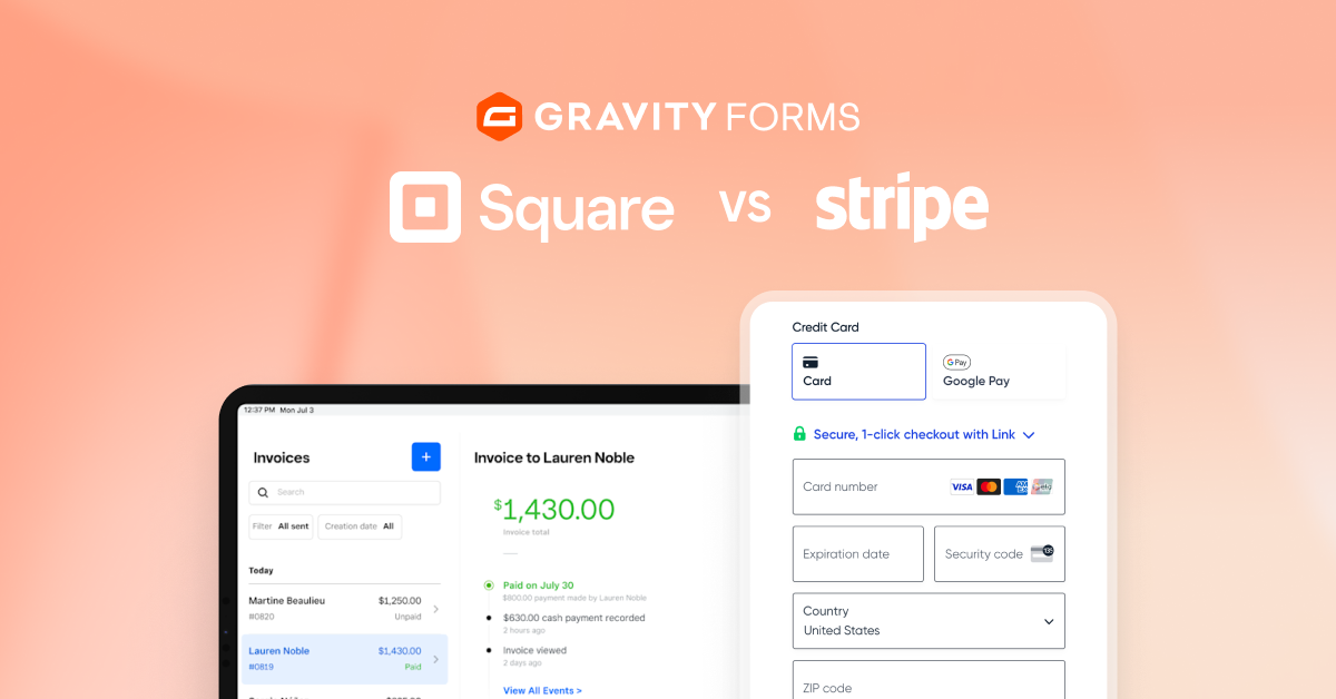 Stripe vs Square for WordPress Payments: How to Choose - Gravity Forms