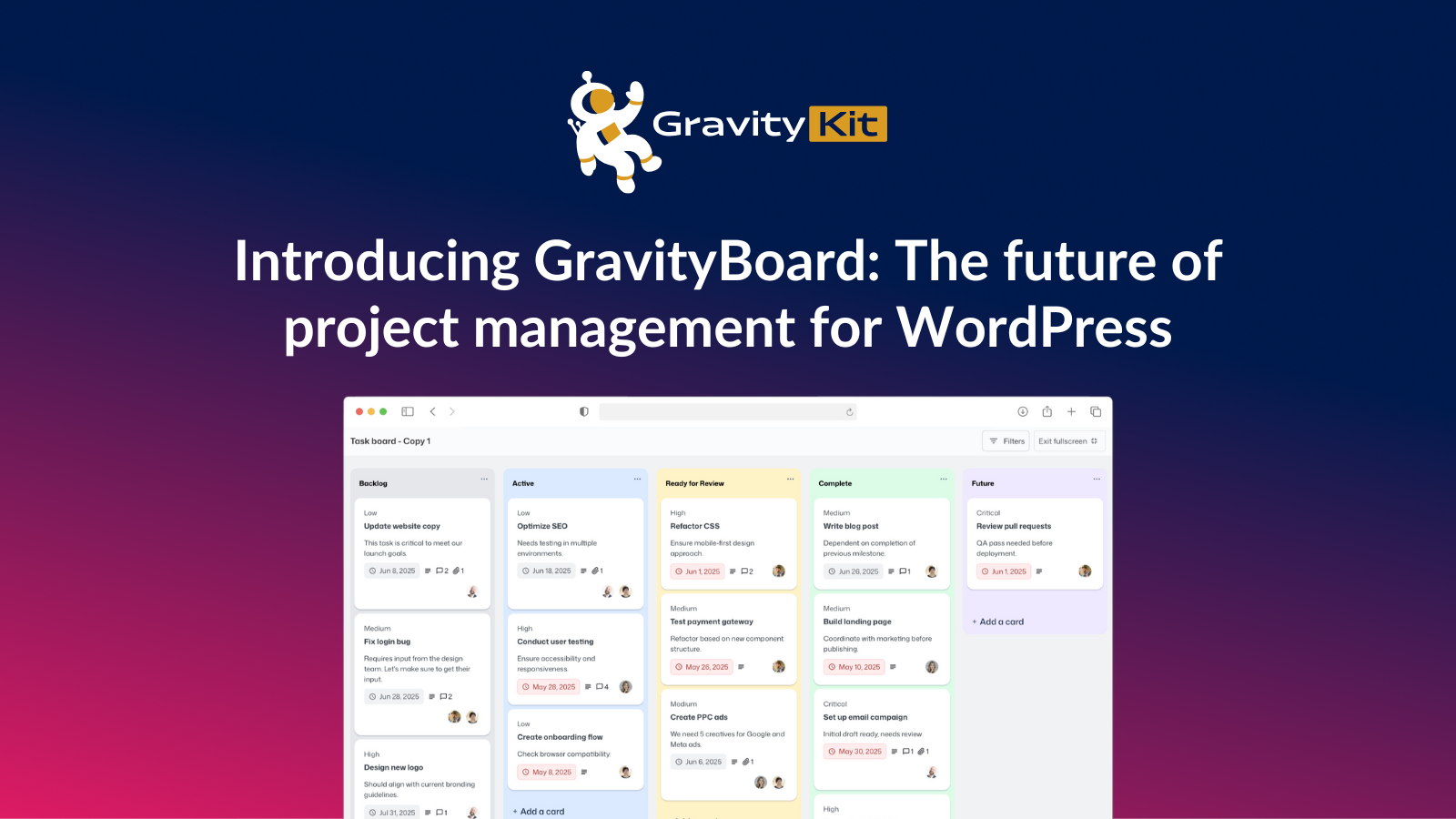 Introducing GravityBoard: The visual project management add-on for ...