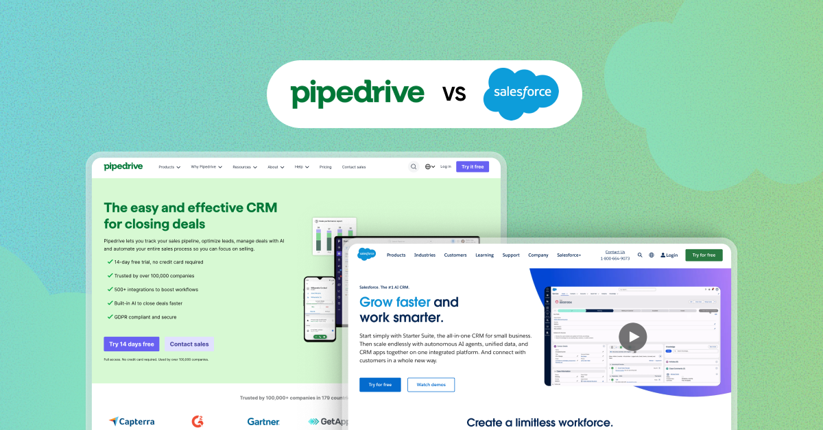 Pipedrive vs Salesforce comparison