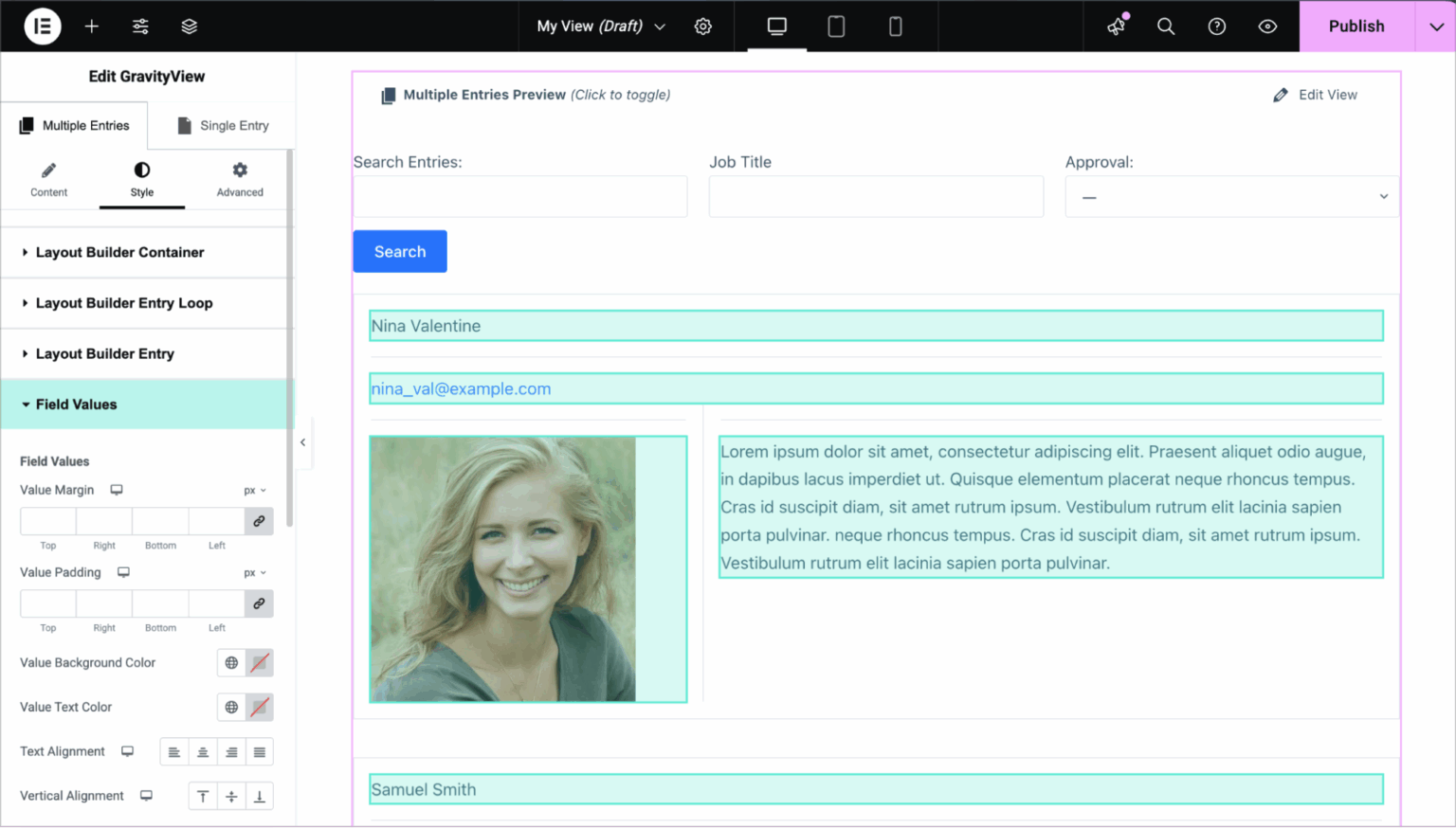 Build stunning front-end displays for Gravity Forms entries with the ...